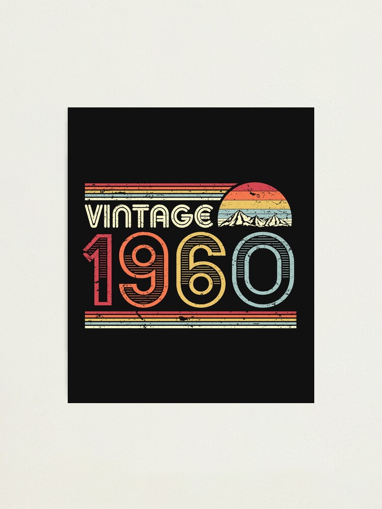 Lámina fotográfica «Gráfico de regalo de cumpleaños número 60. Clásico ...