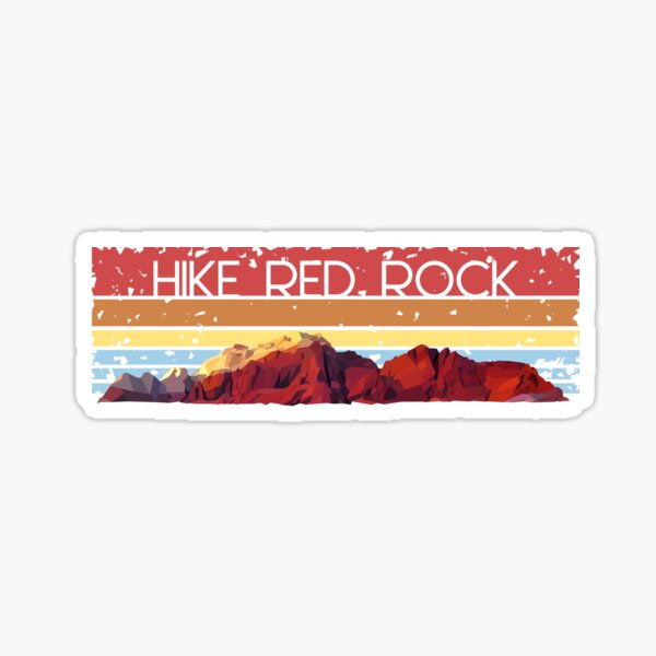 "Hike Red Rock" Sticker by polygrafix | Redbubble