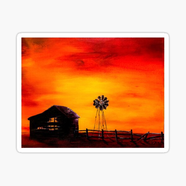 "Homestead" Sticker by Hangmyhatart | Redbubble