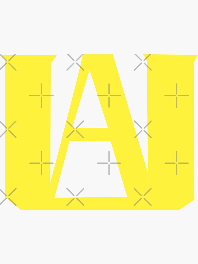 "UA Logo yellow" Sticker by ravendemitri | Redbubble