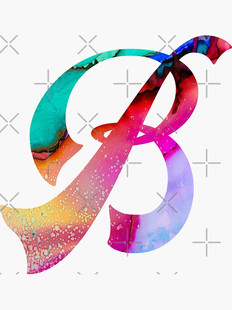 "Letter B - Beta Monogram Initial " Sticker for Sale by piordesign ...