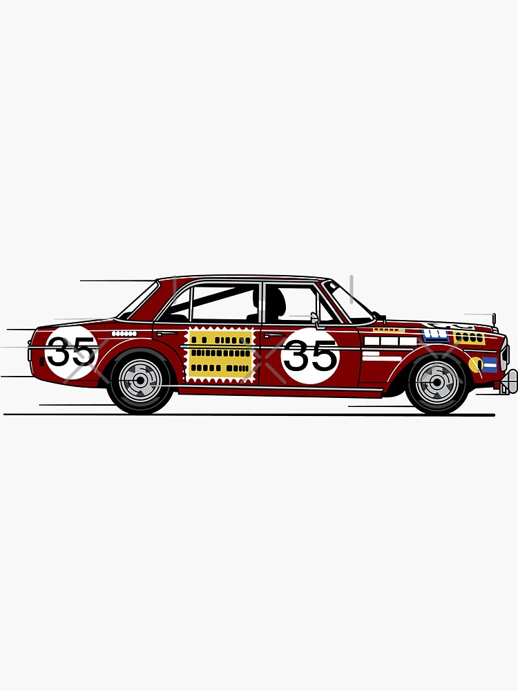 "300 SEL Red Pig Race Car" Sticker for Sale by nutandbolt | Redbubble
