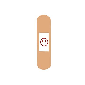 "Smiley Face Band Aid" Sticker for Sale by ec0naway | Redbubble