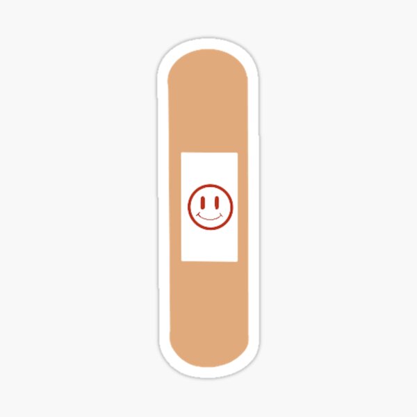 "Smiley Face Band Aid" Sticker for Sale by ec0naway | Redbubble