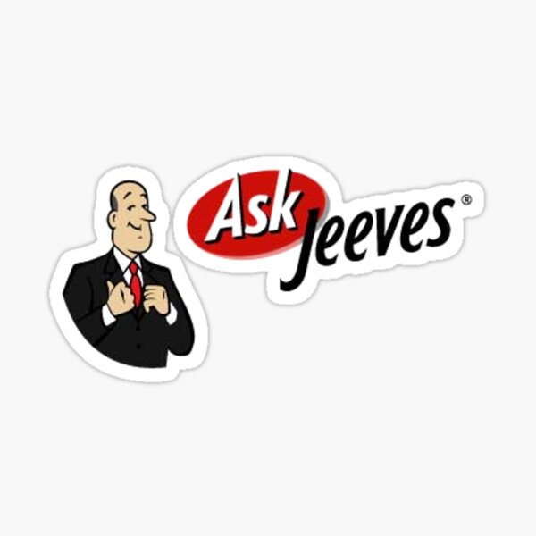 "Ask Jeeves" Sticker for Sale by jordan5L | Redbubble