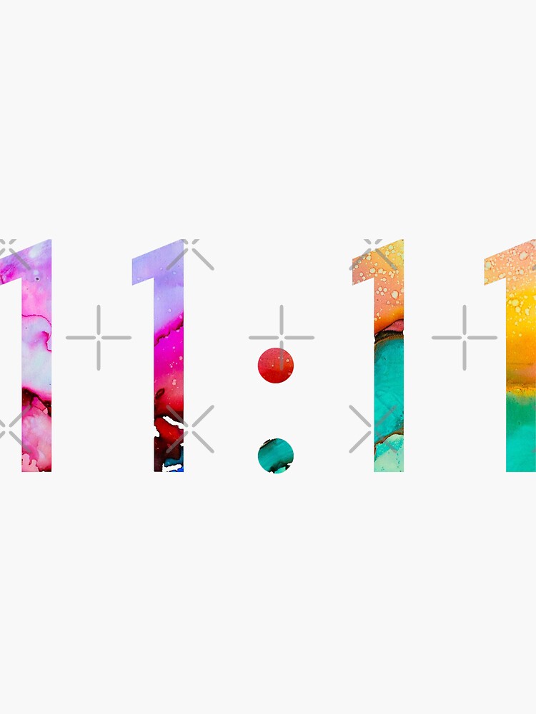 "Number 11:11 - Awareness | Angel Number 1111" Sticker for Sale by ...