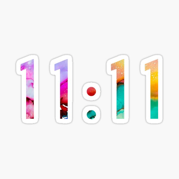 "Number 11:11 - Awareness | Angel Number 1111" Sticker for Sale by ...