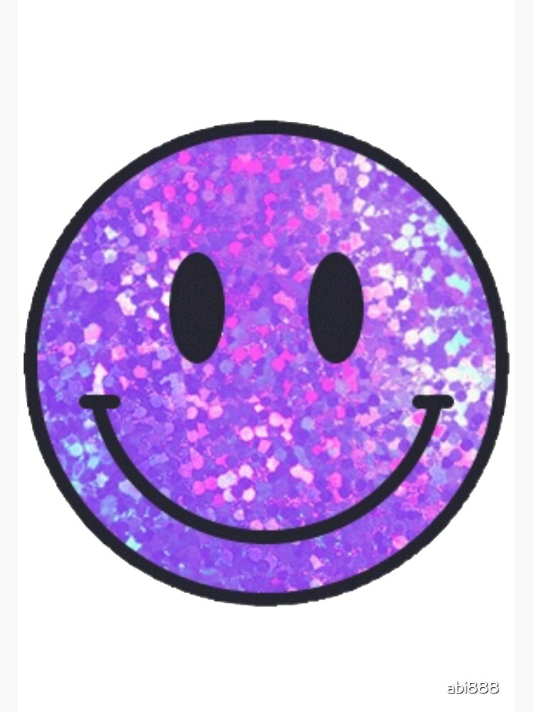 "purple smile" Sticker for Sale by abiperez | Redbubble