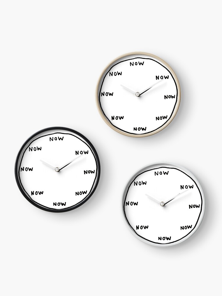 "The Time is Now" Clock for Sale by lovebeamz | Redbubble