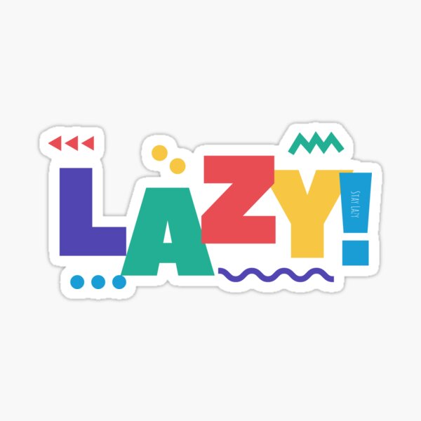 "80's Themed Lazy Letters" Sticker for Sale by LazyCo | Redbubble