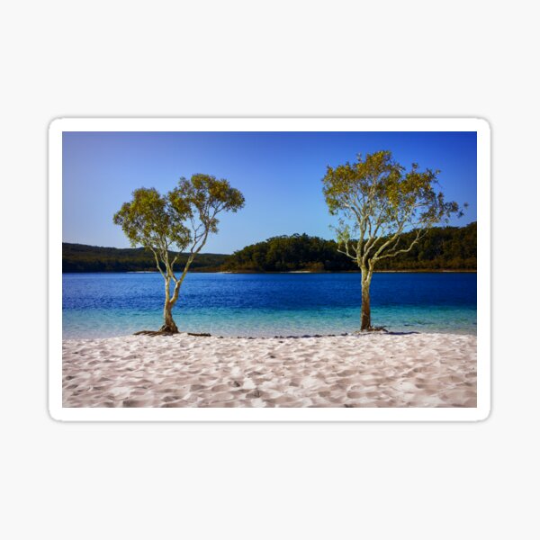"Lake McKenzie on Fraser Island" Sticker by DVart-nz | Redbubble