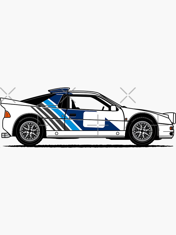 "RS200 Group B Rally Car" Sticker for Sale by nutandbolt | Redbubble
