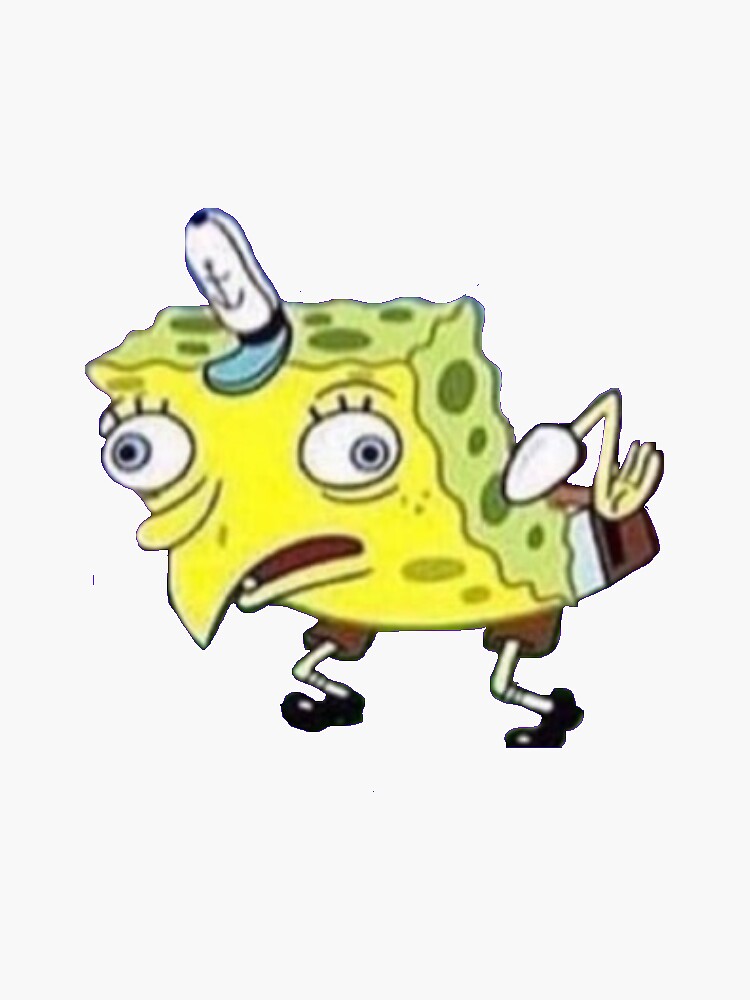 "spongemock" Sticker by josierayna | Redbubble