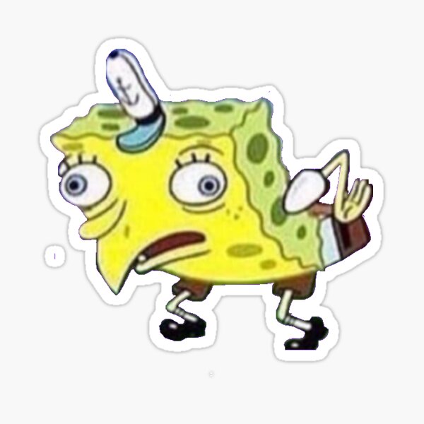 "spongemock" Sticker by josierayna | Redbubble