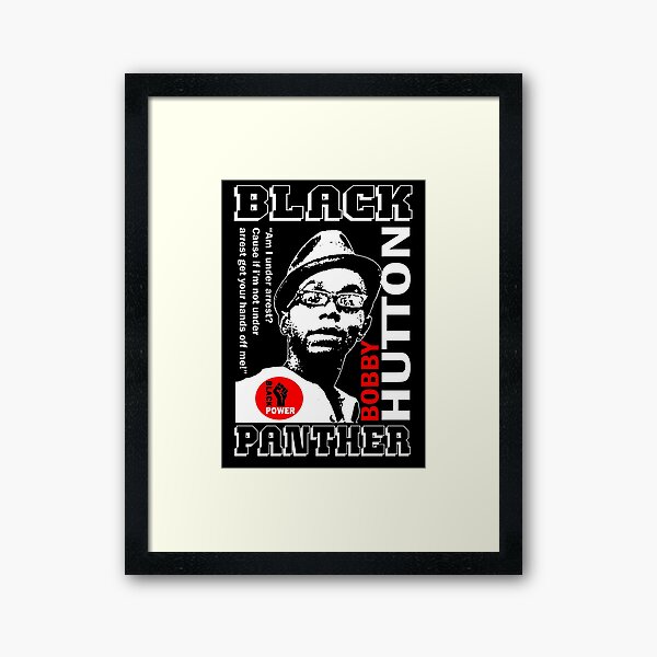 "BOBBY HUTTON BLACK PANTHER" Framed Art Print for Sale by truthtopower ...