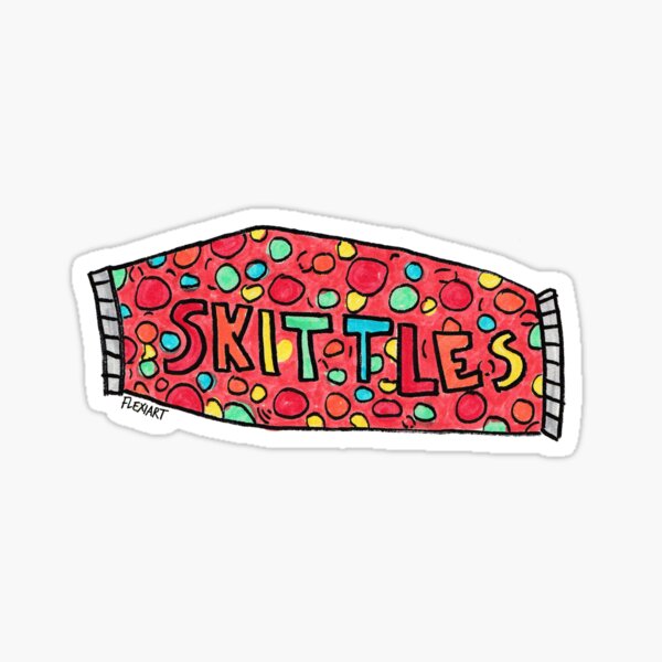 "Skittles - by FlexiArt" Sticker for Sale by FlexiArtbyFelix | Redbubble