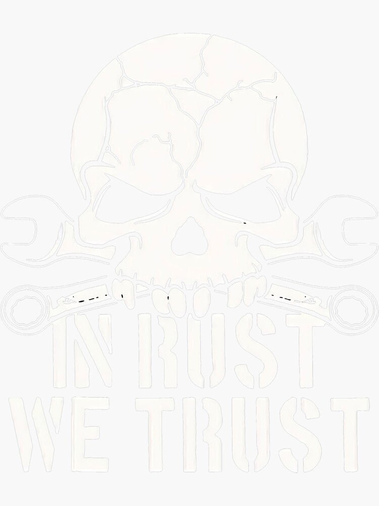 "In Rust We Trust Slogan" Sticker for Sale by tomochan | Redbubble