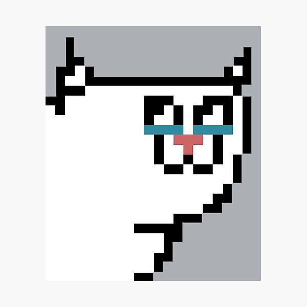 "pixel art, crying cat" Photographic Print for Sale by PixelRoo | Redbubble