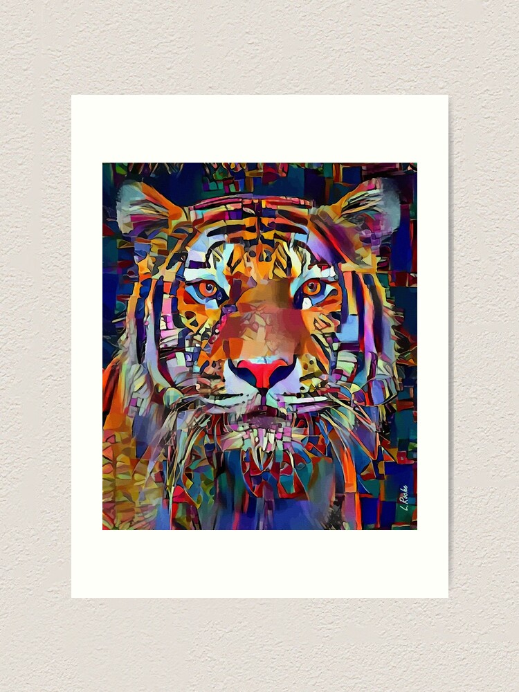 "Benji - Tiger - Léa Roche paintings - tiger, panther, cat, wild animal ...