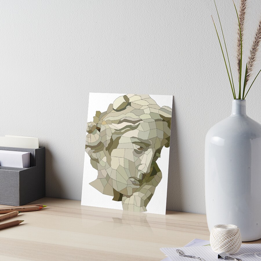 "Classic Greek Sculpture of a Woman Low Poly Graphic" Art Board Print ...