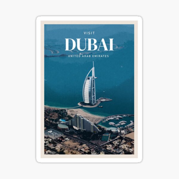 "Visit Dubai " Sticker for Sale by CallumGardiner | Redbubble