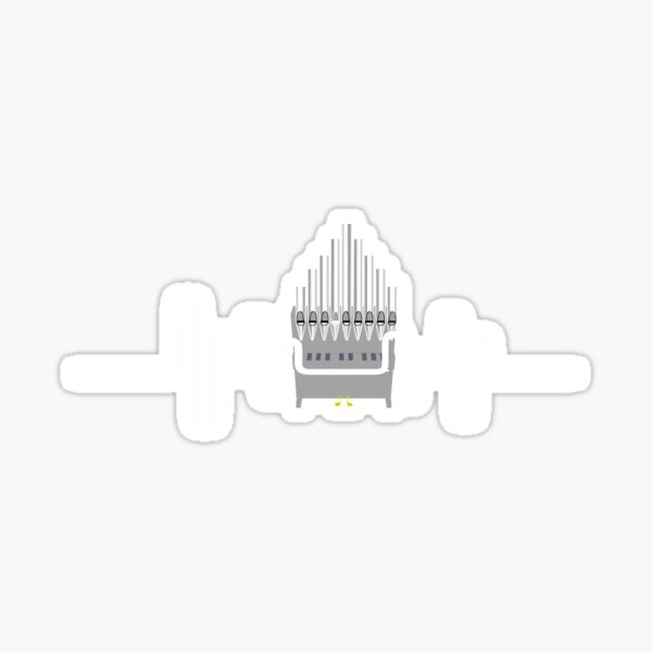"Pipe Organ Pulse" Sticker for Sale by ThreadzHero | Redbubble
