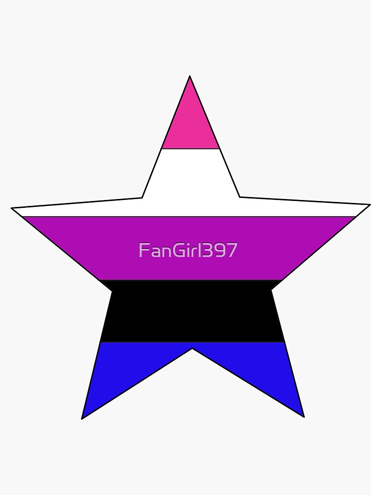"Genderfluid Pride Flag Star Art" Sticker by FanGirl397 | Redbubble