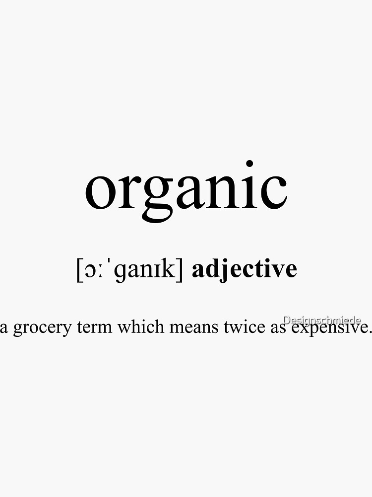 "Organic Definition | Dictionary Collection" Sticker for Sale by ...