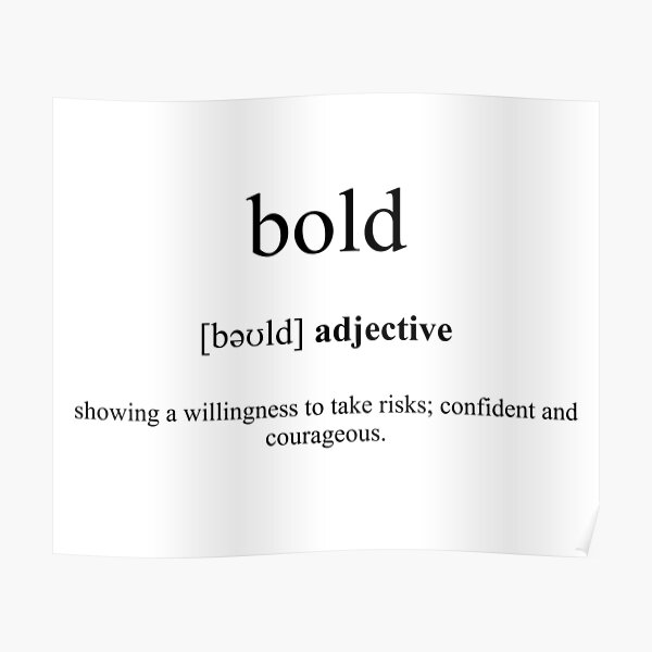 "Bold Definition | Dictionary Collection" Poster by Designschmiede ...