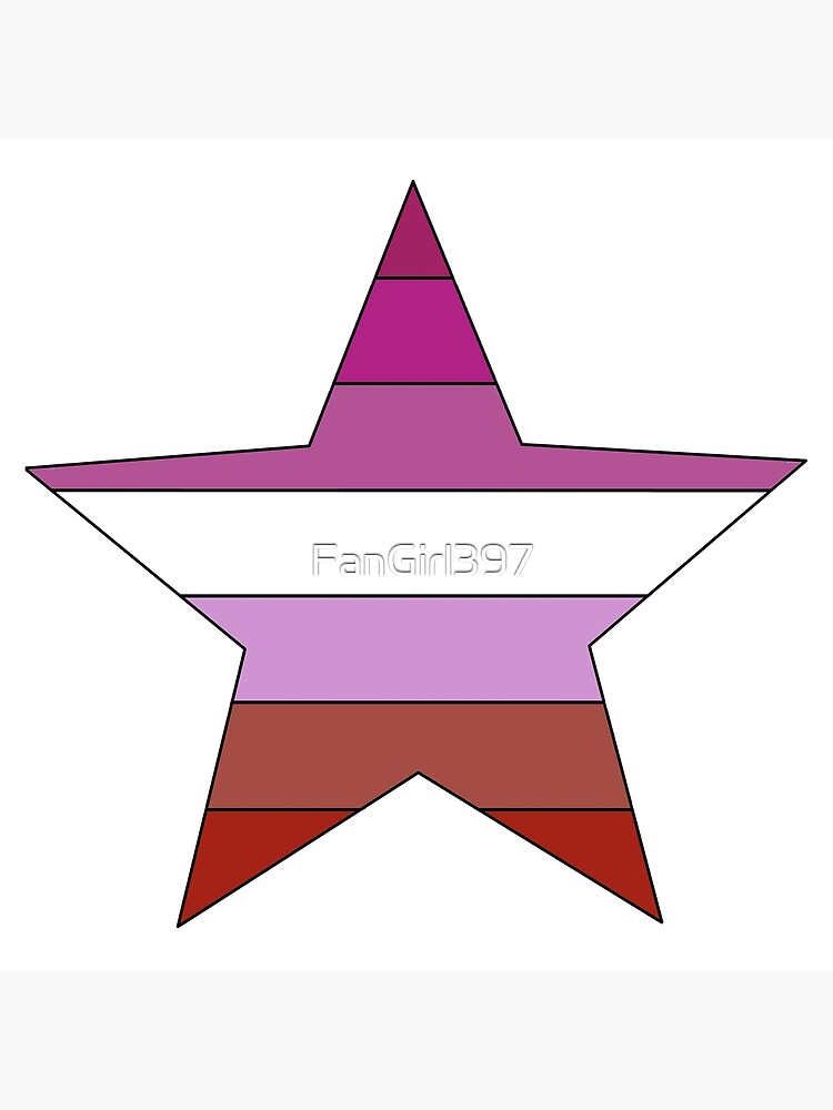 "Lesbian Pride Flag Star Art" Poster by FanGirl397 | Redbubble