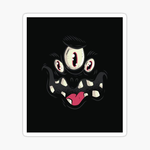 "Monster face" Sticker by Zycx | Redbubble
