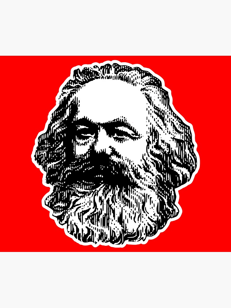 "Karl Marx (red background)" Sticker for Sale by GdLkngCrps | Redbubble