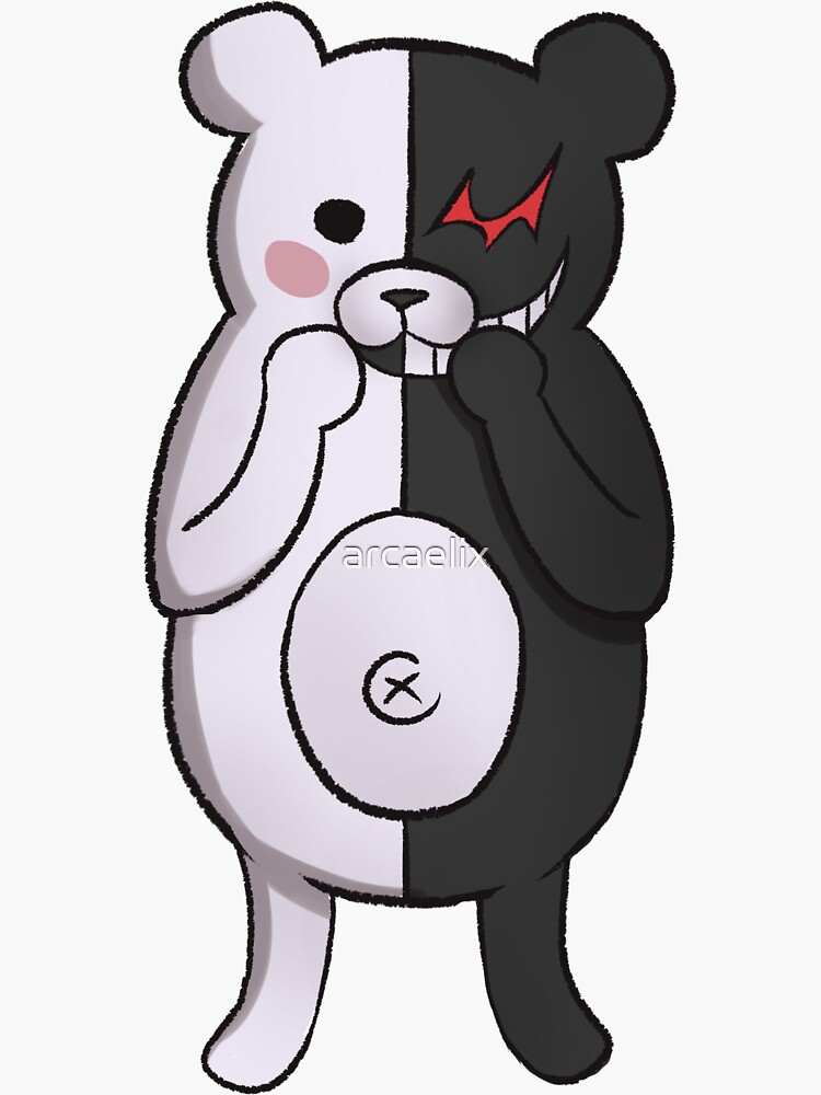 "Monokuma " Sticker for Sale by arcaelix | Redbubble