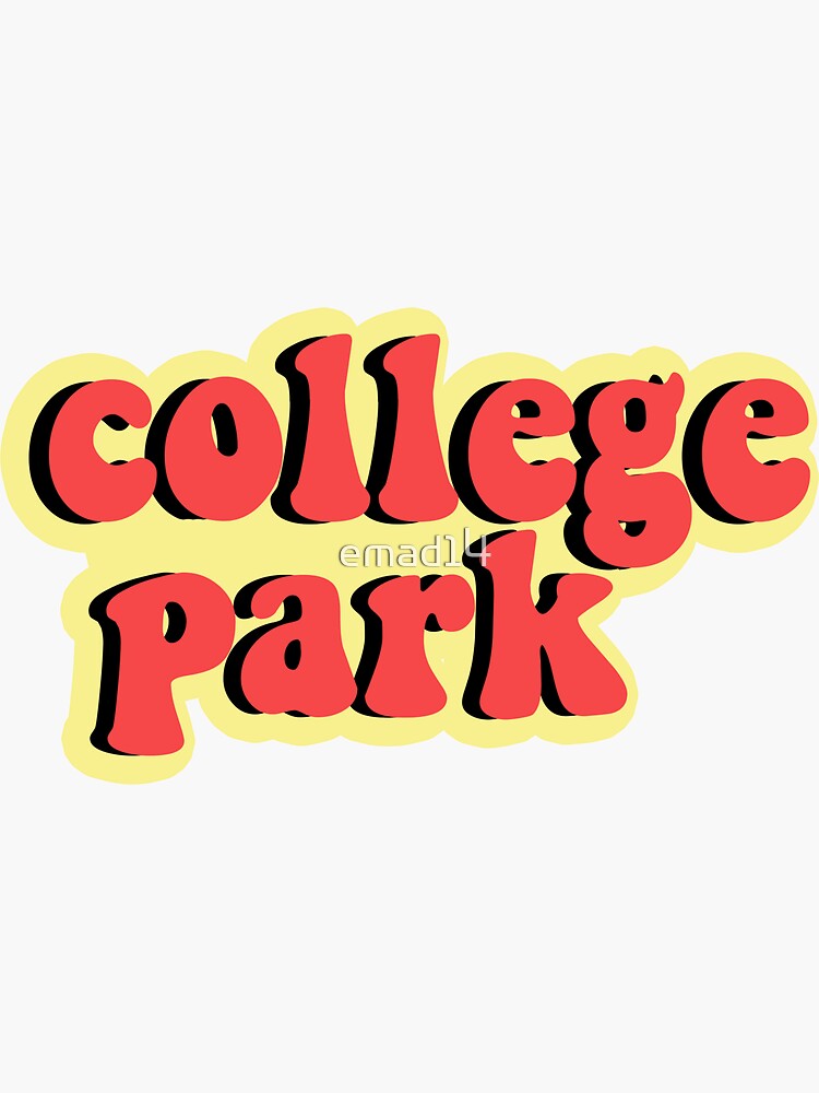 "college park" Sticker for Sale by emad14 | Redbubble