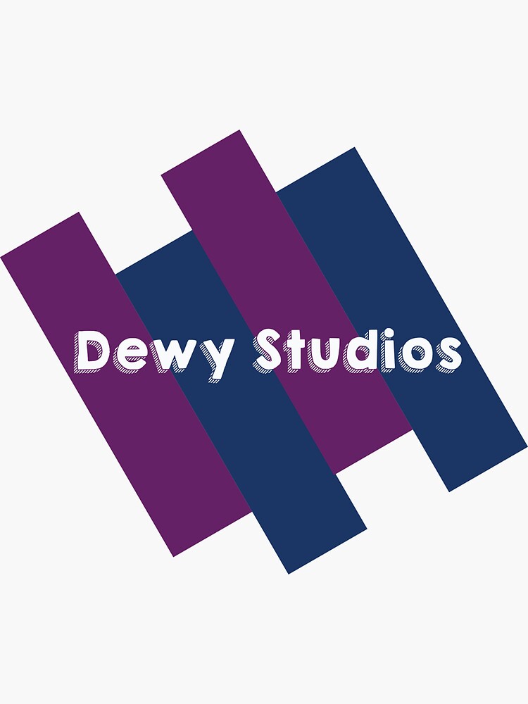 "Dewy Studios Logo" Sticker by dewdropcat | Redbubble