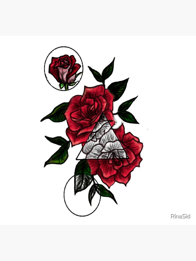 "rose&geometry art" Poster by RinaSid | Redbubble