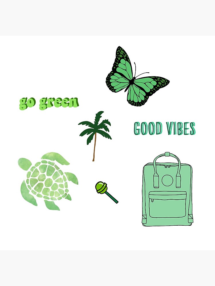 "Green Sticker Pack " Poster for Sale by andrealcasco | Redbubble