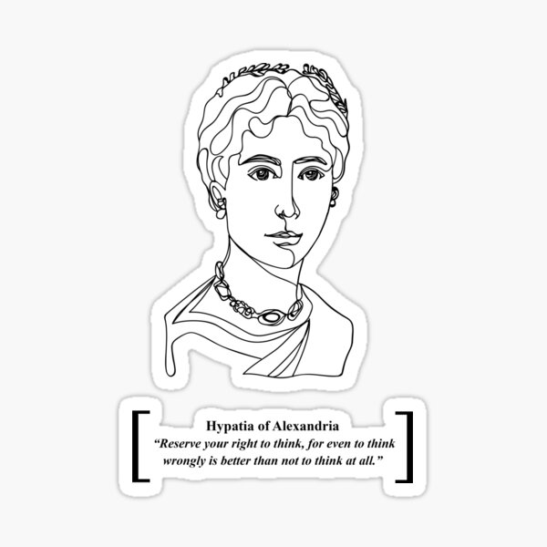"Hypatia of Alexandria" Sticker for Sale by LaraMalloy | Redbubble