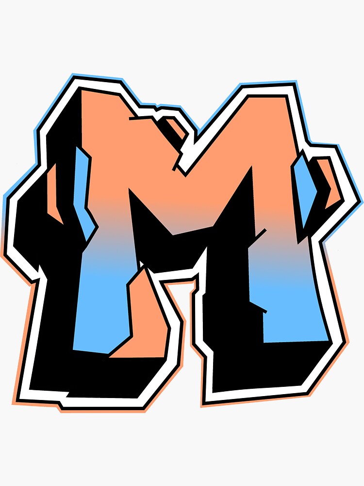 "Letter M" Sticker for Sale by Sjekkieboem | Redbubble