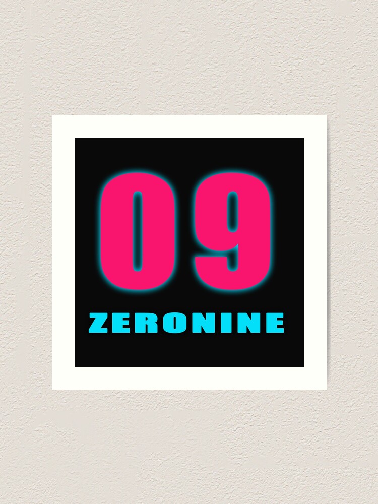 "ZERONINE NEON LOGO " Art Print by Abhimanyu1289 | Redbubble