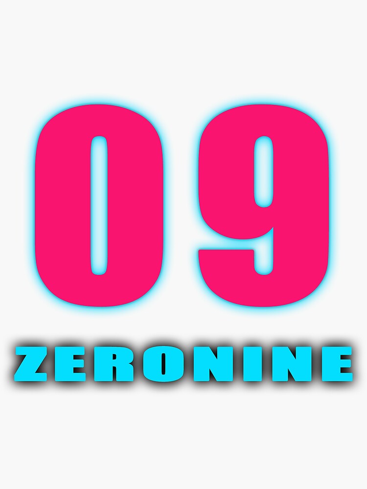"ZERONINE NEON LOGO " Sticker for Sale by Abhimanyu1289 | Redbubble