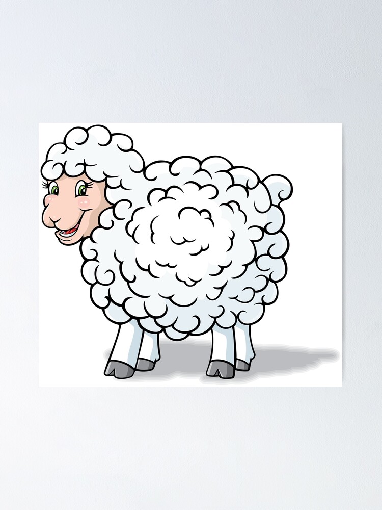 "Cute sheep " Poster by caesva | Redbubble