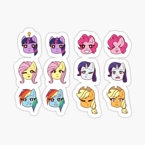 "Mane 6 Stickers" Sticker by Okimichan | Redbubble