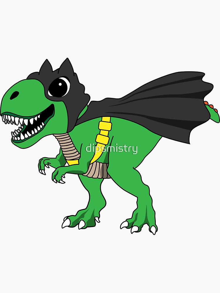 "Bat T-Rex - Superhero dinosaur" Sticker for Sale by dipsmistry | Redbubble