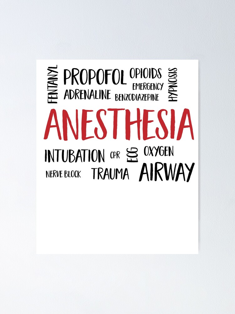 "Anesthesia cluster" Poster by Vectorqueen | Redbubble