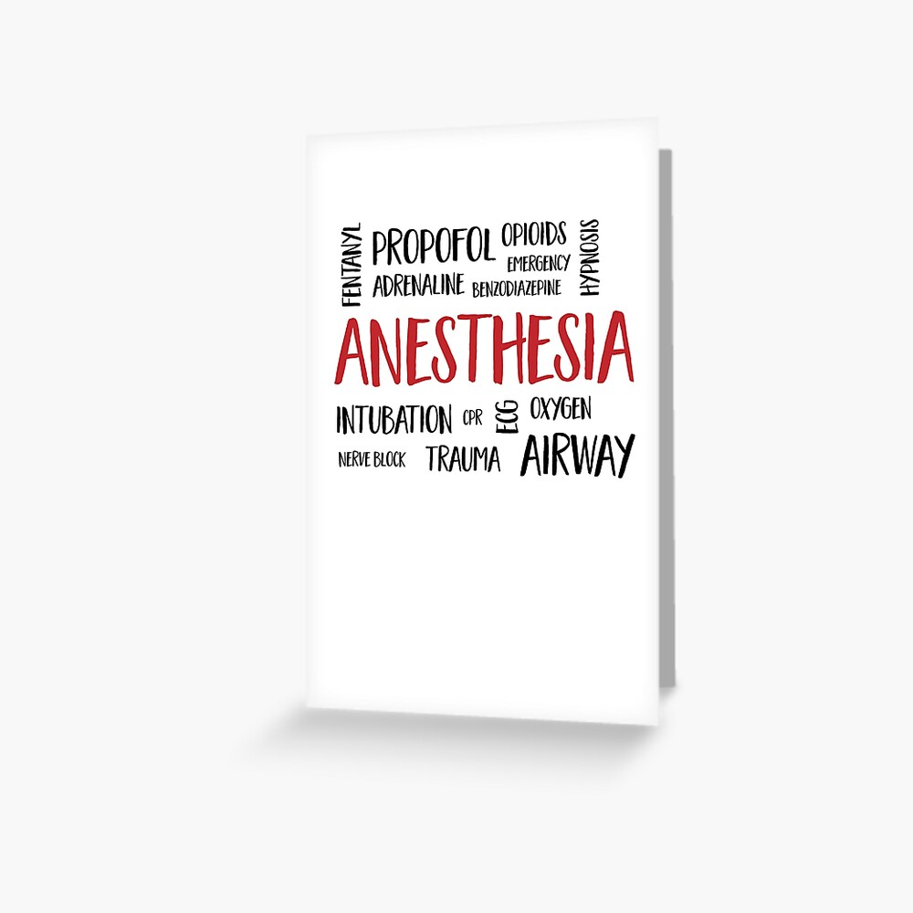 "Anesthesia cluster" Greeting Card for Sale by Vectorqueen | Redbubble