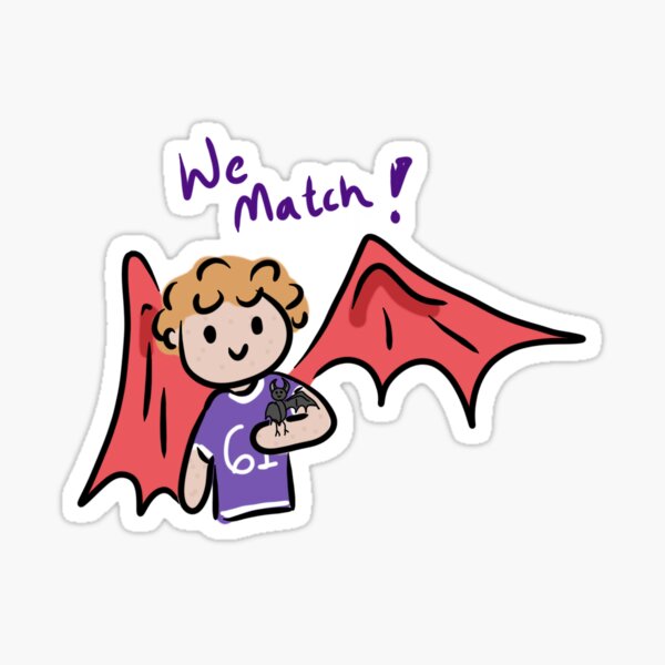 "Bat Baz and Simon!" Sticker for Sale by Subpar-selkie | Redbubble