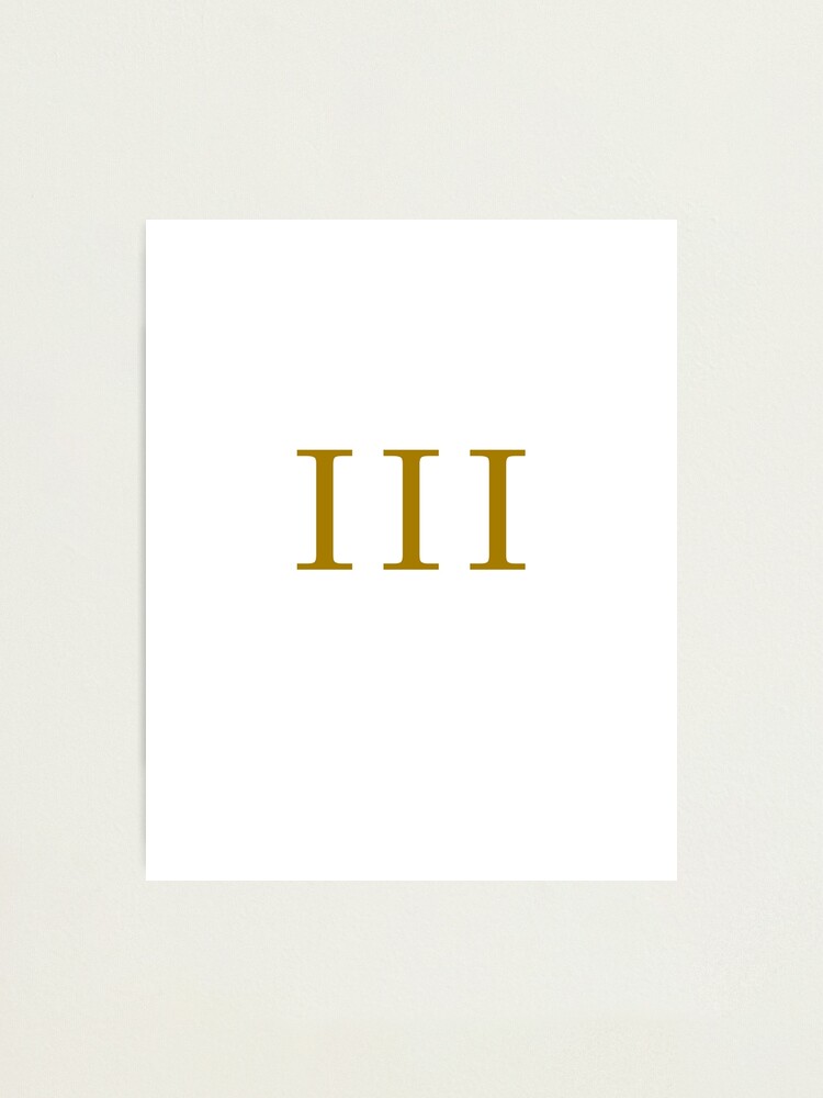 Lámina fotográfica «Número 3 Número romano III - Números romanos» de ...