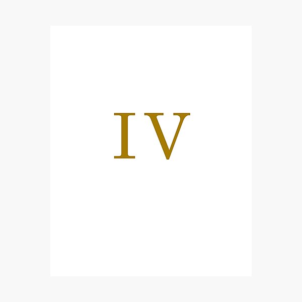 Lámina fotográfica «número romano 4 | Número romano IV | números ...