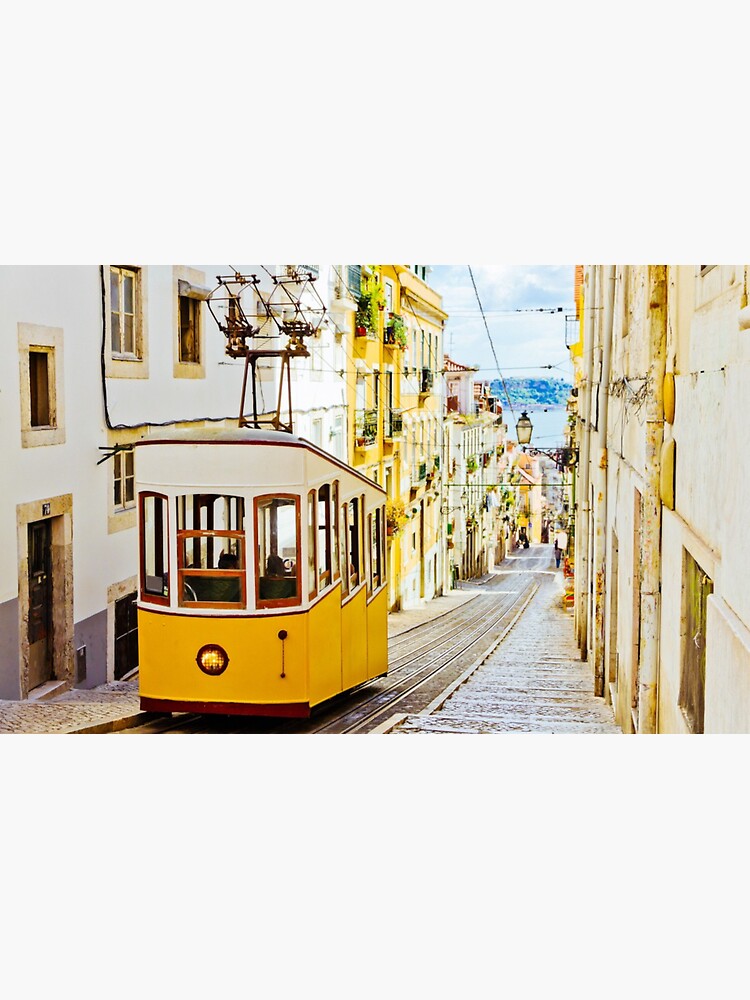 "Lisbon Portugal Tram train - Funicular" Sticker for Sale by MindChirp ...